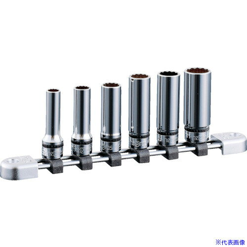 オレンジブック トラスコ中山　TRUSCOネプロス 9.5sq.ディープソケットセット(6コ組) 差込数9.5mm 12角 〔品番:NTB3L06WA〕[ 注番:8070553]特長●接触面をより大きくすることで薄肉部への応力の集中を低減す...