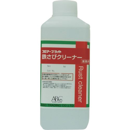 オレンジブック トラスコ中山　TRUSCOABC フロアーブライト 鉄さびクリーナー 1KG缶 〔品番:BPBTS1〕[ 注番:8072674]特長●床や壁に付着した鉄の赤さびを簡単な作業で除去するクリーナーです。●井戸水や地下水により赤茶...