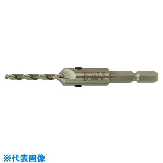 オレンジブック トラスコ中山　TRUSCO大西 6角軸ドリルカッター(L30mm)10.0×3.5mm(023L−100) 〔品番:NO2310035L〕[ 注番:8081398]特長●中ドリルと面取りカッターの組み合わせにより、1本のドリ...