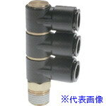 オレンジブック トラスコ中山　TRUSCOチヨダ チューブ継手 フジ トリプルバンジョー(樹脂) 10mm R3/8 〔品番:10R03S3〕[ 注番:8083116]特長●用具不要のワンタッチ着脱です。●チューブへの傷がつきにくいロック構...