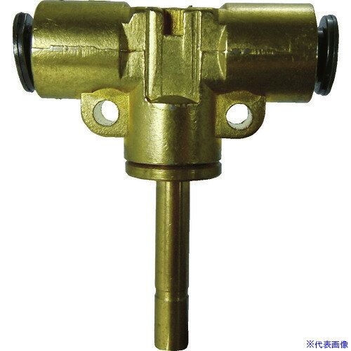 オレンジブック トラスコ中山　TRUSCOチヨダ チューブ継手 フジティーコネクター(金属) 4mm 〔品番:400TC〕[ 注番:8083383]特長●用具不要のワンタッチ着脱です。●チューブへの傷が付きにくいロック構造です。●ボディーが...
