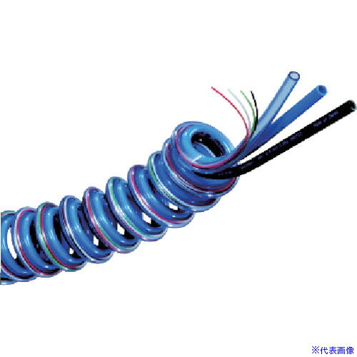 オレンジブック トラスコ中山　TRUSCOチヨダ 電線入りスリットスパイラル 8mm/使用範囲1210mm 〔品番:3SSE815〕[ 注番:8083492]特長●チューブ一本に切込みを入れて信号電線が内蔵されています。●稼動部に使用出来ま...