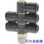オレンジブック トラスコ中山　TRUSCOチヨダ チューブ継手 フジ トリプルバンジョー(樹脂) 4mm R1/8 〔品番:4R01S1D2〕[ 注番:8083606]特長●用具不要のワンタッチ着脱です。●チューブへの傷がつきにくいロック構...