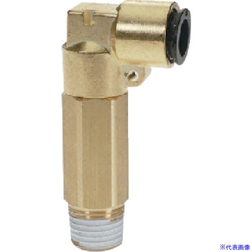 オレンジブック トラスコ中山　TRUSCOチヨダ フジロングメイルエルボ(金属) 8mm・R3/8 〔品番:803M2L〕[ 注番:8083870]特長●用具不要のワンタッチ着脱です。●チューブへの傷がつきにくいロック構造です。●ボディが金...