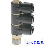 オレンジブック トラスコ中山　TRUSCOチヨダ チューブ継手 フジ トリプルバンジョー(樹脂) 8mm R3/8 〔品番:8R03S3〕[ 注番:8083955]特長●用具不要のワンタッチ着脱です。●チューブへの傷がつきにくいロック構造で...