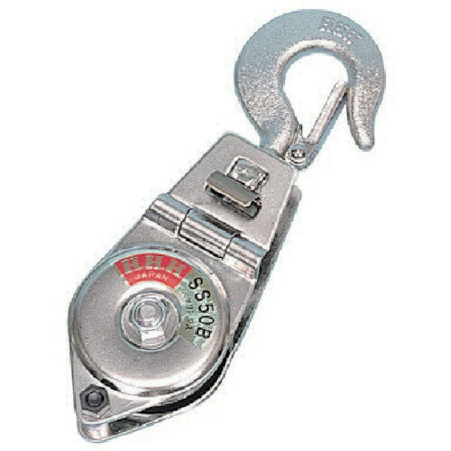 オレンジブック トラスコ中山　TRUSCOHHH シンプルスナッチ フック型75mmベアリング入 〔品番:SS75B〕[ 注番:8087274]特長●側板が開くのでロープの途中からでも装着できます。●シーブはベアリング入りですので回転がスム...