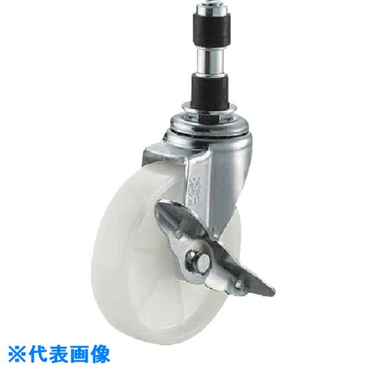 オレンジブック トラスコ中山　TRUSCOユーエイ 差し込み式 自在 キャスター ナイロン 車輪径65mm ストッパー付き Lタイプ LTF-S型 パイプ径22 〔品番:LTF65NS22〕[ 注番:8093348]特長●標準的な小型キャス...