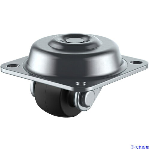 オレンジブック トラスコ中山　TRUSCOユーエイ プレート式 自在 低床キャスター 強化ナイロン 車輪径32mm Hタイプ HGL型 取付寸法55×55(53×53) 〔品番:HGL32GNB〕[ 注番:8093463]特長●低床式キャス...