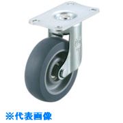 オレンジブック トラスコ中山　TRUSCOユーエイ プレート式 自在 キャスター エラストマー 車輪径75mm SILENTタイプ EF型 取付寸法56×28 〔品番:EF75ELSB〕[ 注番:8093570]特長●金具・車輪部分にラジア...
