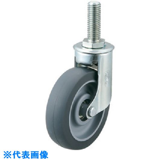 オレンジブック トラスコ中山　TRUSCOユーエイ ねじ込み式 自在 キャスター エラストマー 車輪径65mm SILENTタイプ EFT型 ネジ寸法M12×35ピッチ1.75 〔品番:EFT65ELSBM1235〕[ 注番:8093572...
