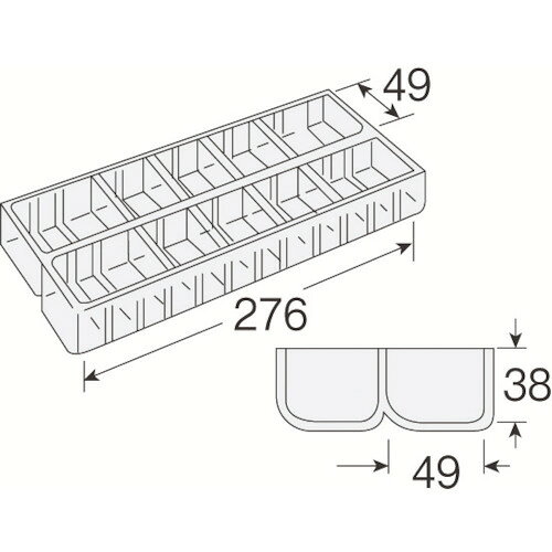 オレンジブック トラスコ中山　TRUSCOHOZAN 内箱E 〔品番:B351〕[ 注番:8107518]特長●ねじなどの小物部品がとりやすいカーブ付内壁です。●B-50各種に使えます。●用途・目的により、内箱を交換でき自由な組み合わせが可...