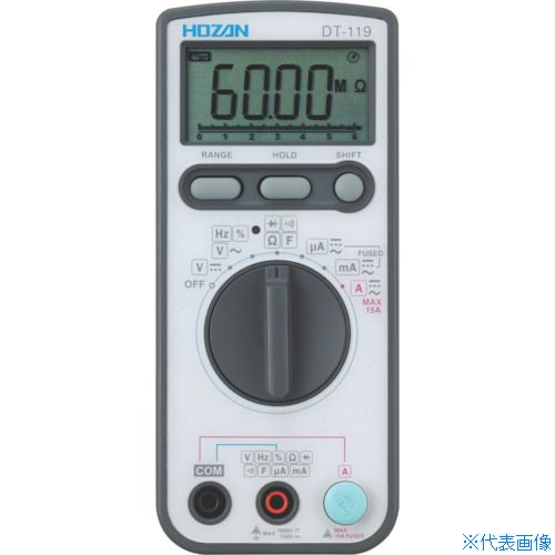 オレンジブック トラスコ中山　TRUSCOHOZAN デジタルマルチメータ 〔品番:DT119〕[ 注番:8107681]特長●多機能なデジタルマルチメータです。●直感的に値が確認できるバーグラフ付。●立てかけて使用可能なスタンド付。●視認...