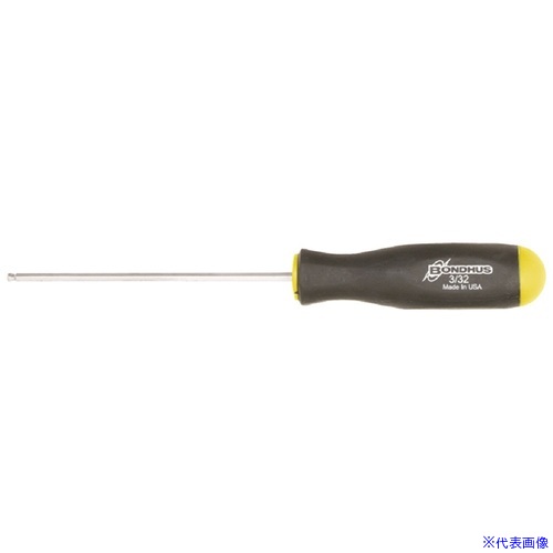 オレンジブック トラスコ中山　TRUSCOBONDHUS ボールポイント・ドライバー 3/32インチ(メッキ) No.16605 〔品番:JS332〕[ 注番:8108497]特長●人間工学に基づいて設計されたグリップは握りやすく、小さな力...