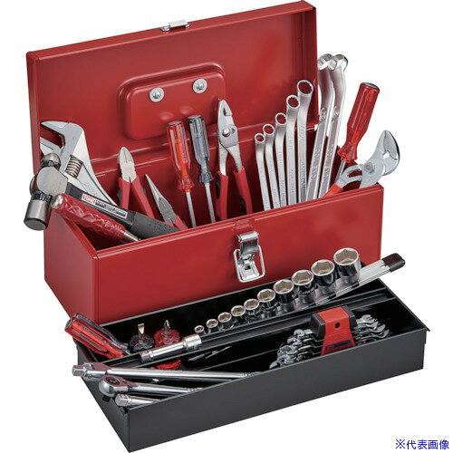 オレンジブック トラスコ中山　TRUSCOTONE 整備用工具セット ツールセット 43pcs レッド 間口410×奥行175×高さ175mm 〔品番:TSA3120〕[ 注番:8109348]特長●手軽に持ち運びができ、自動車整備用として...