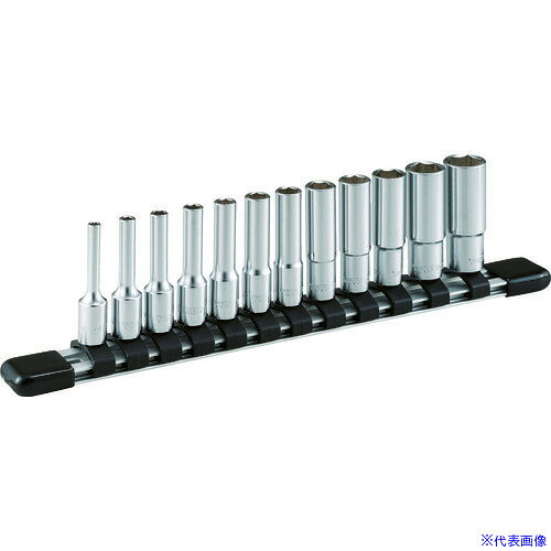 オレンジブック トラスコ中山　TRUSCOTONE ディープソケットセット(インチ) (6角・ホルダー付) 吋目 12pcs 差込角6.35mm 〔品番:HSBL212〕[ 注番:8109635]特長●ソケットの取り外しが容易なアルミタイプ...