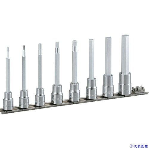 オレンジブック トラスコ中山　TRUSCOTONE ロングヘキサゴンソケットセット(ホルダー付) 8pcs 差込角9.5mm 〔品番:HH308L〕[ 注番:8109749]特長●ロングタイプのため、奥深い箇所の六角穴付ボルトの着脱に便利で...