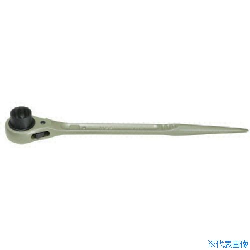 オレンジブック トラスコ中山　TRUSCOMCC 片口ラチェットレンチ 30 〔品番:RWS0630〕[ 注番:8112764]特長●ソケットが片側のみで薄く狭所でも使えます。●ハンドル先端は、鉄骨の穴合わせやワイヤロープの広げができます。...