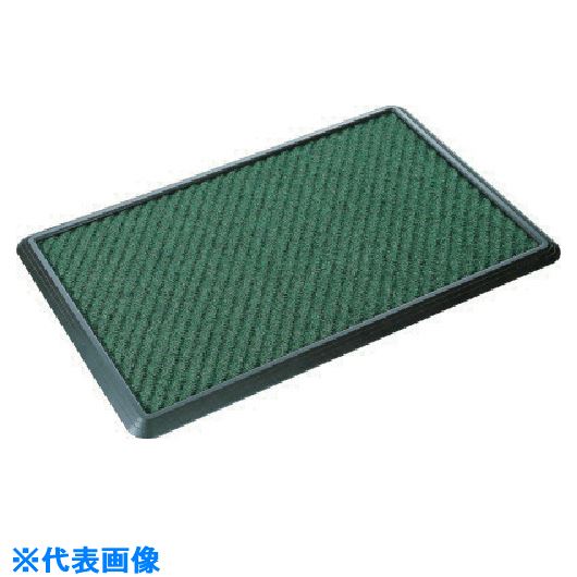 オレンジブック トラスコ中山　TRUSCOコンドル 消毒マット #12セット(マット+ベース) 緑 〔品番:F3812S〕[ 注番:8121854]特長●マットに注いだ消毒液が足元を洗浄し、ばい菌を除去します。●マットとマットベースの2層式...