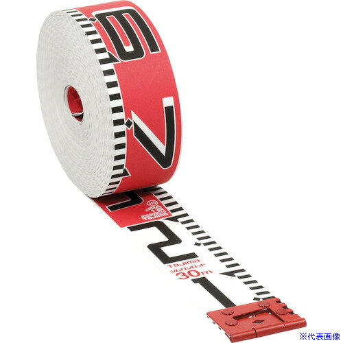 オレンジブック トラスコ中山　TRUSCOタジマ シムロンロッド 長さ30m 1mアカシロ仕様 紙箱 〔品番:SYR30K〕[ 注番:8134662]特長●芯材のガラスクロスは高密度織なので、引っ張りや裂けに強いです。●写真写りの良い目盛仕...