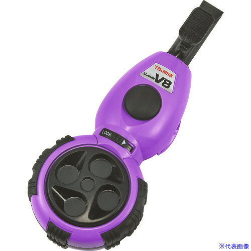 オレンジブック トラスコ中山　TRUSCOタジマ エルライン墨つぼV8鶴首 パープル 〔品番:LLSUMV8TPA〕[ 注番:8134924]特長●狭い所やコーナーに最適な鶴首付です。●本体が工具なしで全開し、お手入れや糸交換が簡単にできま...