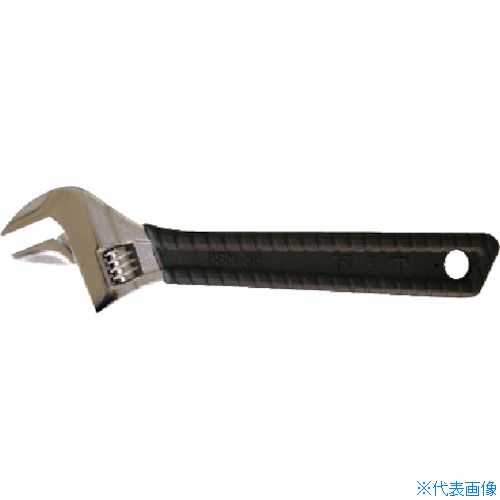 オレンジブック トラスコ中山　TRUSCOHIT ブロ-ドモンキレンチ36ミリ 〔品番:BSM36〕[ 注番:8145145]特長●軽く、薄く、大きな口開きです。●手に優しい天然ゴムグリップです。用途●狭い箇所でのナットの締め付け等仕様●全...
