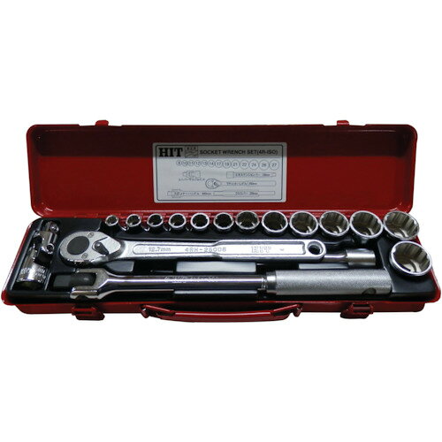 オレンジブック トラスコ中山　TRUSCOHIT 1/2インチ角 ソケットレンチセット 4R-ISO 〔品番:4RISO〕[ 注番:8145613]特長●12角ソケットを採用し、ソケットを差し込み易くしています。用途●ボルト、ナットの締め付...