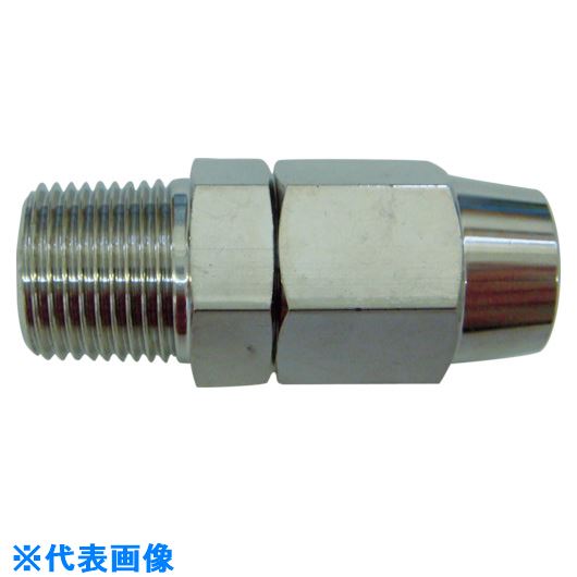 オレンジブック トラスコ中山　TRUSCOハッコウ ニューフレックス専用金具 8.5X12.5φ用XR3/8オネジ 〔品番:EEO85R38〕[ 注番:8146280]特長●HAKKOニューフレックスホース専用金具です。用途●ホースと機器の...