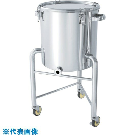 オレンジブック トラスコ中山　TRUSCOMONOVATE ステンレス片テーパー型クリップ式密閉容器脚付20L 〔品番:KTTCTHL30〕[ 注番:8147138]特長●底板が排出方向に傾斜しているため、残液なく排出できます。●内容物を容...