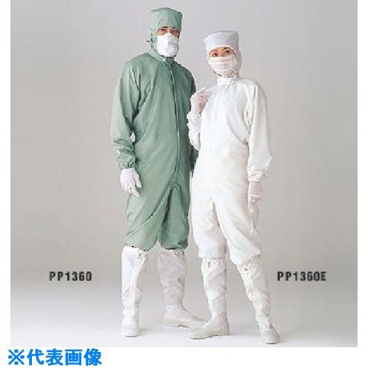 オレンジブック トラスコ中山　TRUSCOGOLDWIN フロントファスナーワンピース PP1360E 〔品番:PP1360EWS〕[ 注番:8161259]特長●バイオクリーンルーム用ウエアです。●防塵性・制電性に加え、耐久性を持ったオー...