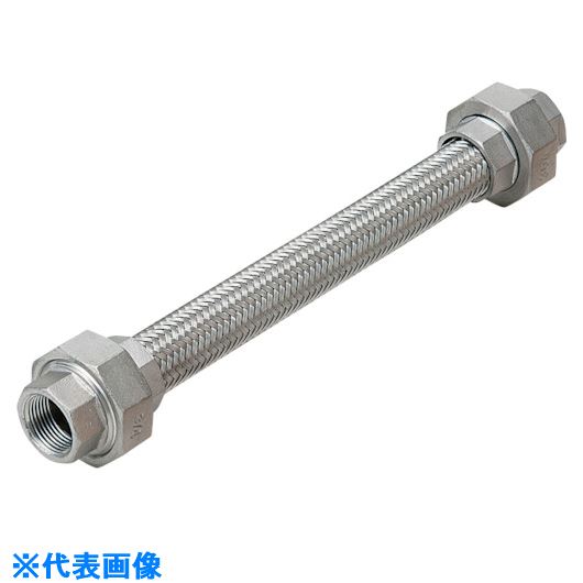 オレンジブック トラスコ中山　TRUSCONFK 標準ユニオン式フレキシブルホース(カラー式) ユニオンSUS304(ALLSUS304)10A×1000L 〔品番:NK1000SUS30410A1000L〕[ 注番:8171109]特長●...