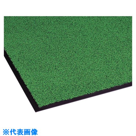 オレンジブック トラスコ中山　TRUSCOテラモト 屋内マット ニュートレビアン 緑 1500×2400mm 〔品番:MR0342521〕[ 注番:8173387]特長●裏面は水分を通さないので床を保護します。用途●除じん用マットに。仕様●...