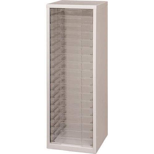 オレンジブック トラスコ中山　TRUSCOIRIS 252080 スチールフロアケース SFE-8180 ホワイト/クリア 〔品番:SFE8180WH〕[ 注番:8178815]特長●浅型18段タイプのスチール製フロアケースです。底面に付い...