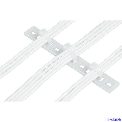 オレンジブック トラスコ中山　TRUSCOPANDUIT 固定具 マルチタイプレート(100個入)横76.2 固定M5ねじ 〔品番:MTP2SE10C〕[ 注番:8180362]特長●複数の束線を等間隔で固定できます。●固定方法はねじ止めで...