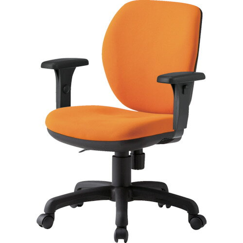 オレンジブック トラスコ中山　TRUSCOTOKIO オフィスチェア T字肘付 オレンジ 〔品番:FST77ATOR〕[ 注番:8184965]特長●コストパフォーマンスに優れ、ロッキング機構付のリーズナブルなオフィスチェアです。仕様●座幅...