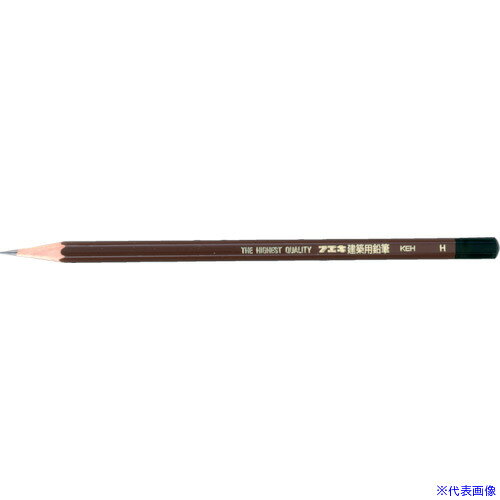 オレンジブック トラスコ中山　TRUSCOフエキ 建築用鉛筆 H (6本入) 〔品番:KEH6〕[ 注番:8185632]特長●強くなめらかな書き味の建築用鉛筆です。●両端を面取りしているため耳にかける場合も安心です。用途●木材、コンクリー...