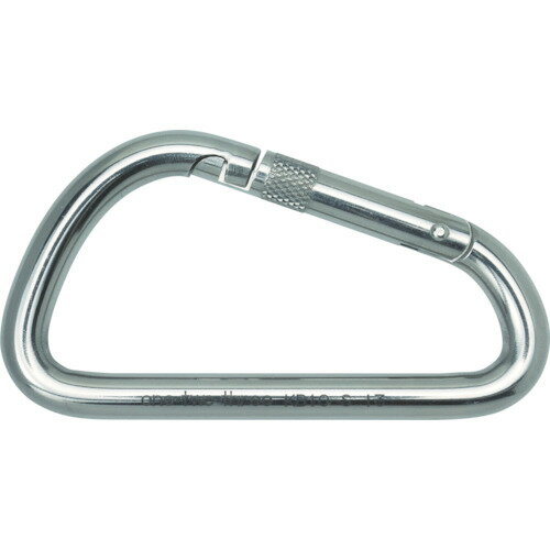 オレンジブック トラスコ中山　TRUSCO123 カラビナ ステン変D型環なし 〔品番:KB10S〕[ 注番:8187756]特長●アルミ合金製に比べ靭性と耐摩耗性に優れています。●O型よりも強度に優れています。用途●連結金具に。●レスキュ...