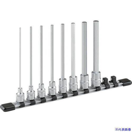 オレンジブック トラスコ中山　TRUSCOTONE 超ロングヘキサゴンソケットセット(ホルダー付)8pcs 〔品番:HH308LL〕[ 注番:8188709]特長●ソケットの取り外しが容易なアルミタイプのソケットホルダで作業効率がアップしま...
