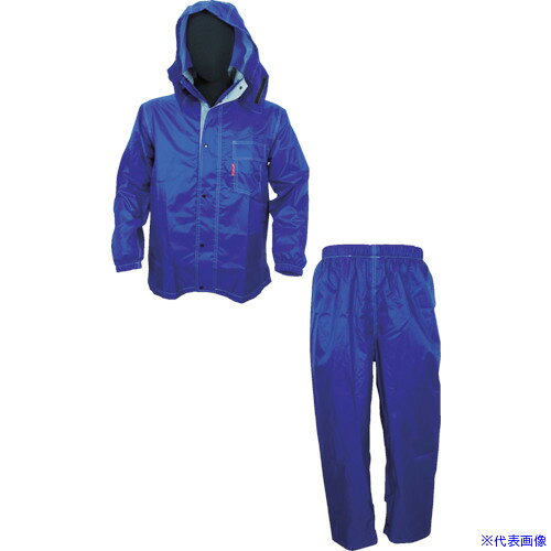 オレンジブック トラスコ中山　TRUSCOK−WORK W−30 ストリームレインスーツ ブルー LL 〔品番:W30BLLL〕[ 注番:8190659]特長●透湿性素材、上下総裏メッシュの超軽量合羽上下組です。●フロントファスナー部は2重...