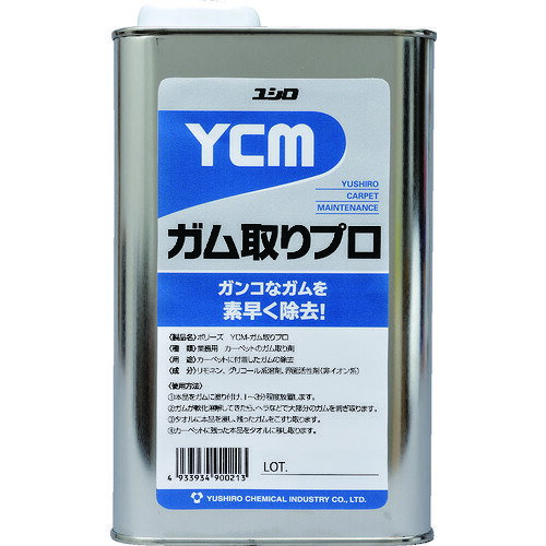 オレンジブック トラスコ中山　TRUSCOユシロ ガム取り剤 ガム取りプロ 1L 〔品番:3120007831〕[ 注番:8193513]特長●カーペット床、化学床等に付着したガムを簡単に溶解、除去します。●PRTR法に非該当です。用途●ガ...