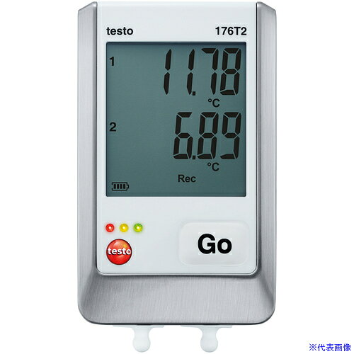 オレンジブック トラスコ中山　TRUSCOTESTO 温度データロガ ディスプレイ付 Pt100(外付)2点 〔品番:TESTO176T2〕[ 注番:8193709]特長●4線式の高精度Pt100センサで高精度な測定器記録ができます。●高精...