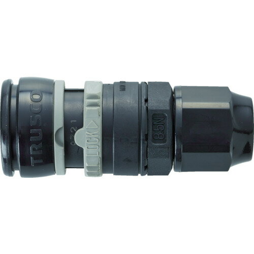 オレンジブック トラスコ中山　TRUSCOTRUSCO 樹脂継手ソケット ホース取付用 〔品番:TRSN8.5NR〕[ 注番:8195075]特長●ホースバンド不要設計です。●ワンタッチ接続方式。●セーフティロック機構を標準装備。●エンジニ...