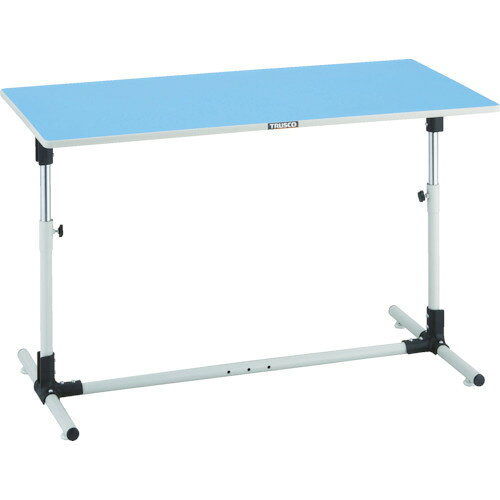 オレンジブック トラスコ中山　TRUSCOTRUSCO ジャスト 750X600XH645-895 〔品番:JM7560〕[ 注番:8195114]特長●本体部に丸パイプを使用し、天板がブルーで塗装がホワイトとスタイリッシュな仕上がりです。...