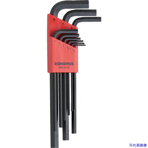 オレンジブック トラスコ中山　TRUSCOBONDHUS 六角L−レンチ ロング セット9本組(1.5−10mm) No.12199 〔品番:HLX9M〕[ 注番:8204930]特長●ボンダス特許ホルダーに入っています。用途●六角穴付ボル...