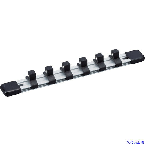 オレンジブック トラスコ中山　TRUSCOTONE ソケットホルダー(アルミタイプ) 差込角9.5mm 差込数6 〔品番:SH1306〕[ 注番:8219005]特長●ソケット、ジョイント類をすっきり整理することができるアルミレールのソケッ...