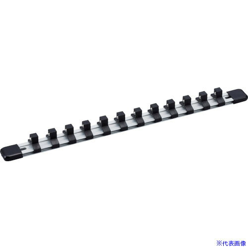 オレンジブック トラスコ中山　TRUSCOTONE ソケットホルダー(アルミタイプ) 差込角9.5mm 〔品番:SH1312L〕[ 注番:8219008]特長●ソケット、ジョイント類をすっきり整理することができるアルミレールのソケットホルダ...