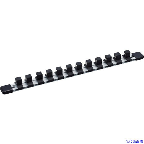オレンジブック トラスコ中山　TRUSCOTONE ソケットホルダー(アルミタイプ) 差込角12.7mm 差込数12 〔品番:SH1412〕[ 注番:8219011]特長●ソケット、ジョイント類をすっきり整理することができるアルミレールのソ...