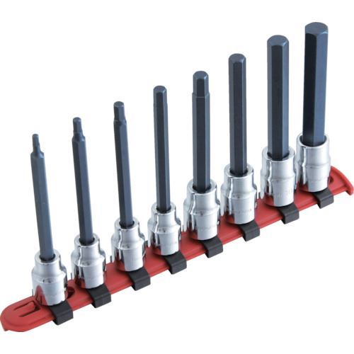 オレンジブック トラスコ中山　TRUSCOPro-Auto 3/8DR.8PC.ロングヘックスビットソケットセット 〔品番:11332M〕[ 注番:8219051]特長●ラチェットハンドルやスピンナーハンドルと組み合わせて使用します。●六角...