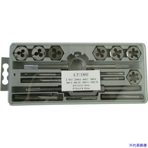 オレンジブック トラスコ中山　TRUSCOライト タップダイスセットLT−16C 〔品番:LT16C〕[ 注番:8264446]特長●多様なサイズが入っているので様々な作業に適しています。用途●ねじ山修正。仕様●加工ねじ：メートルねじ●中タ...