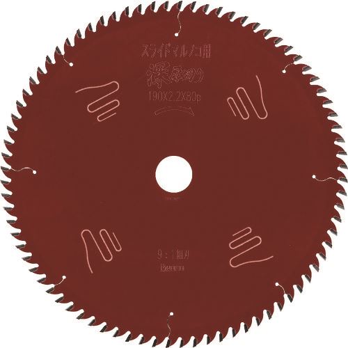 オレンジブック トラスコ中山　TRUSCOIWOOD チップソー 深厚切りスライド丸ノコ用 Φ190 〔品番:97411〕[ 注番:8275425]特長●従来より20％台金を厚くしてブレにくく、深切り、厚切り作業に対応したスライド用チップソ...