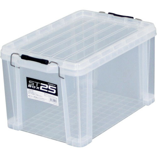 オレンジブック トラスコ中山　TRUSCOJEJアステージ STボックス クリア #25 〔品番:ST25CR〕[ 注番:8286716]特長●スタッキング（積み重ね）でき便利です。（当社品番＃13，＃25）●フタにcm単位の便利な目盛り付...